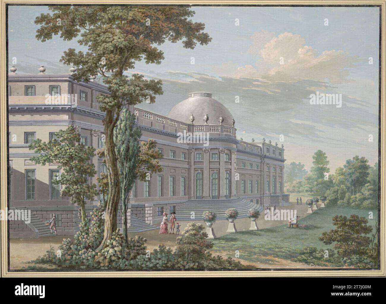 Jacques-Joseph Spaak The garden front of Schoonenberg Castle (Laeken ...