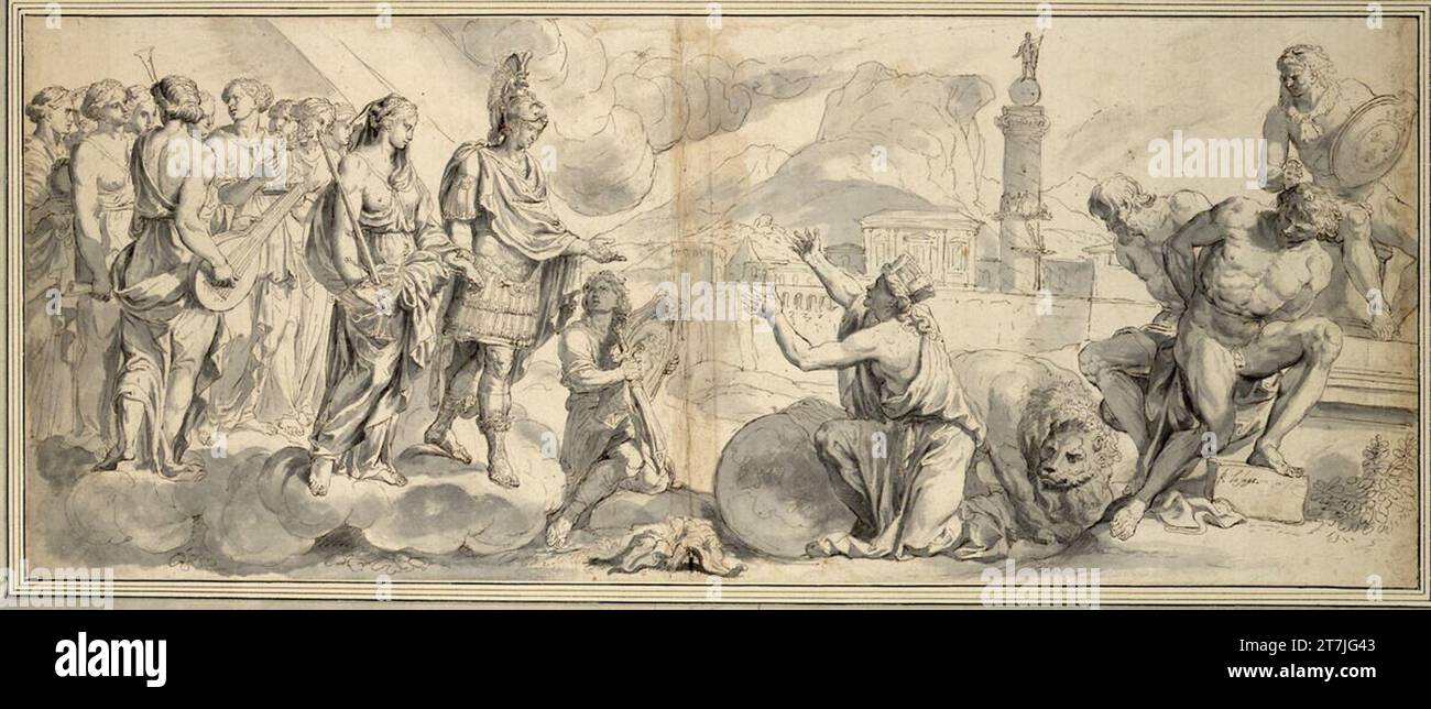 Raymond Lafage Louis XIV brings Themis and the muses to Lyon. Feder in ...