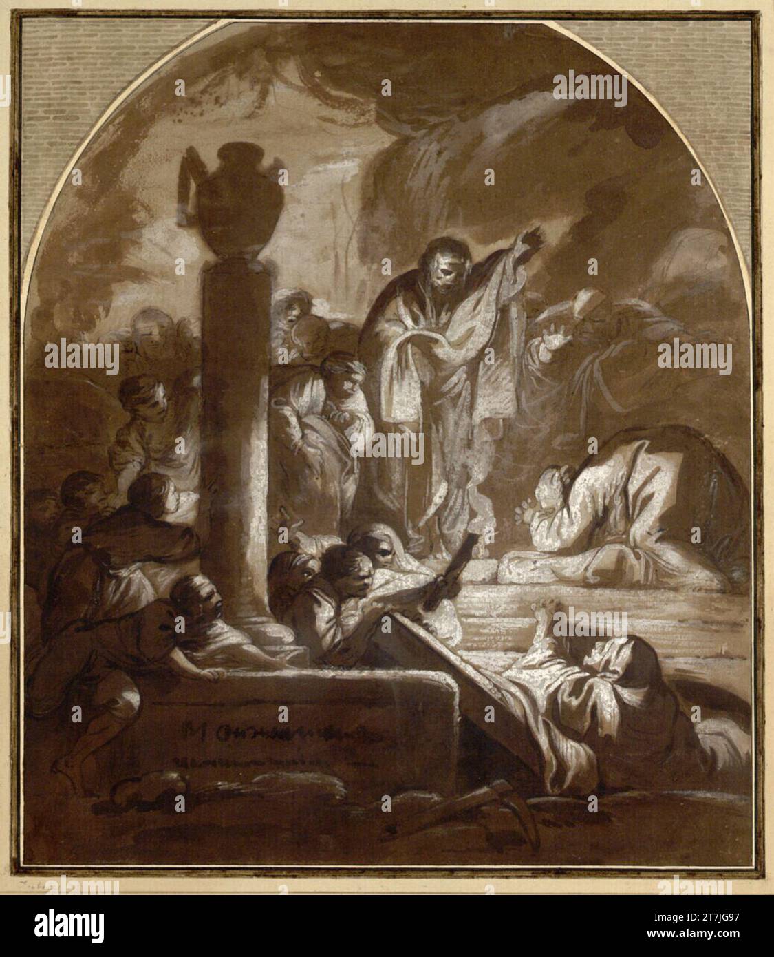 Jean-Baptiste Henri Deshays The resurrection of the Lazarus. Feder ...