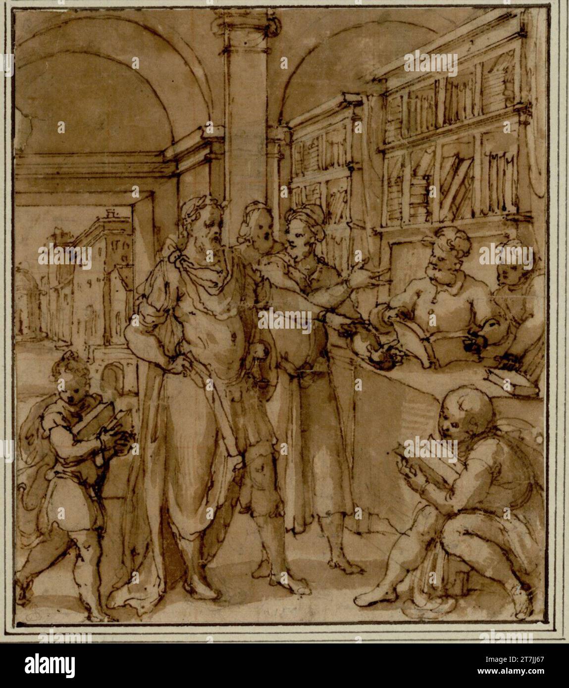 Giovanni Battista Ricci Emperor Zeno in the Konstantinople library; In ...