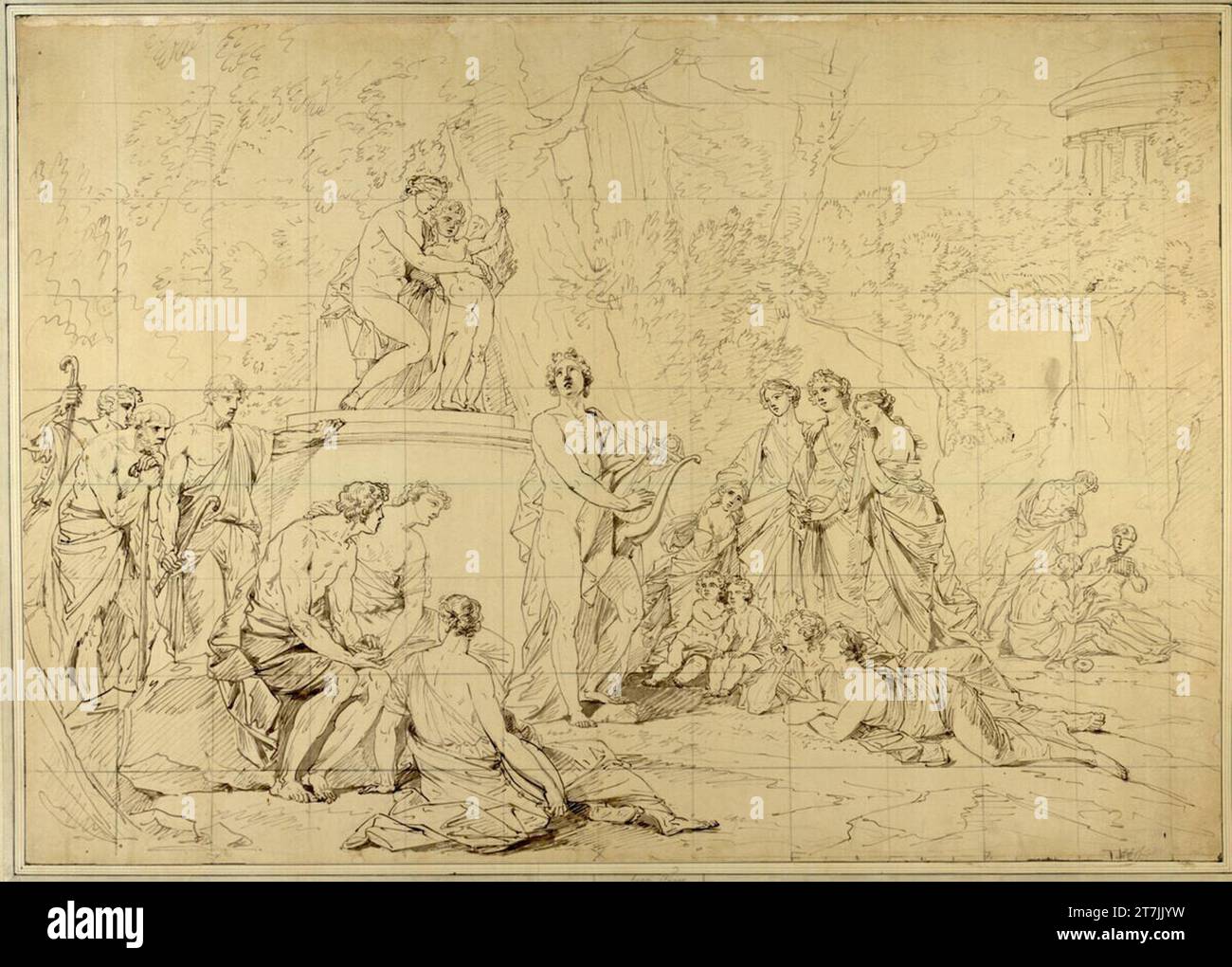 Heinrich Friedrich Füger Orpheus (...) Apollo leaning against the ...