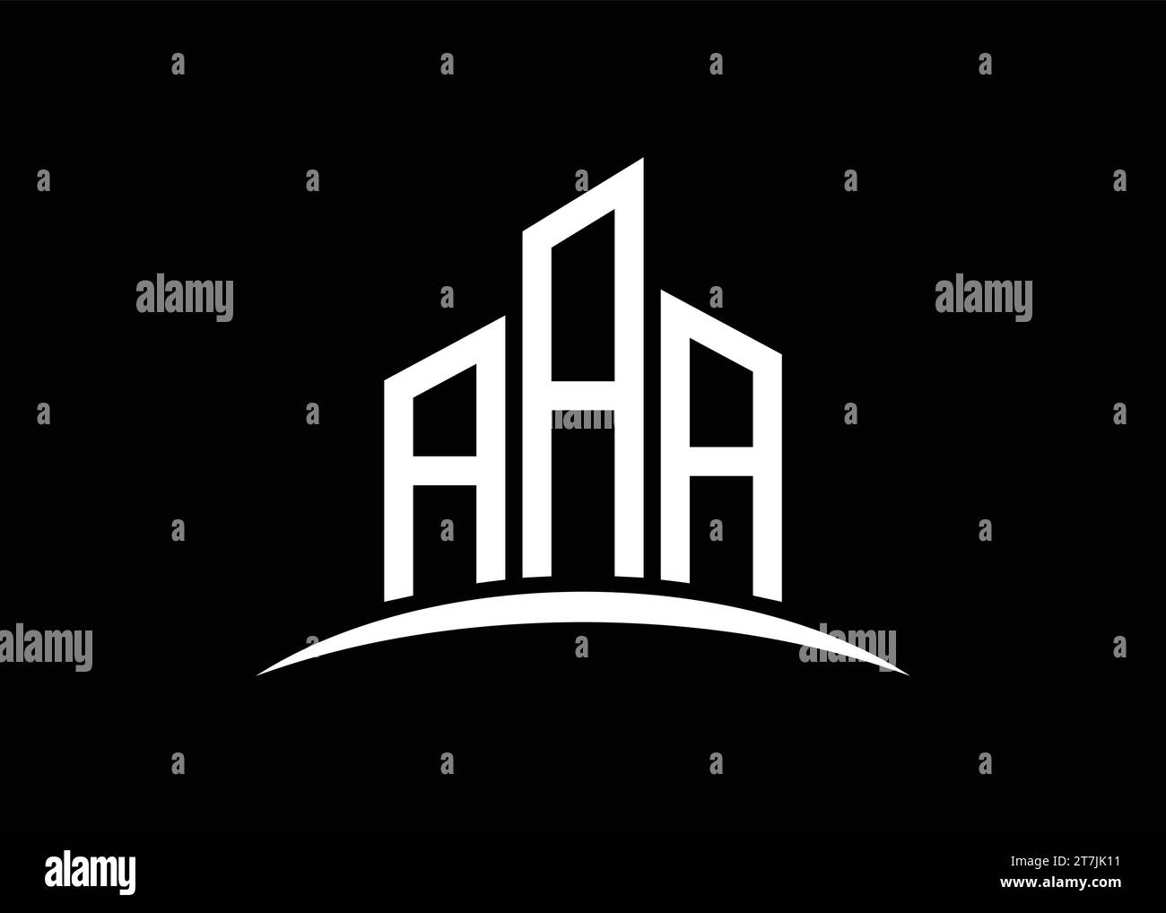 Letter AAA building vector monogram logo design template. Building Shape AAA logo Stock Vector ...