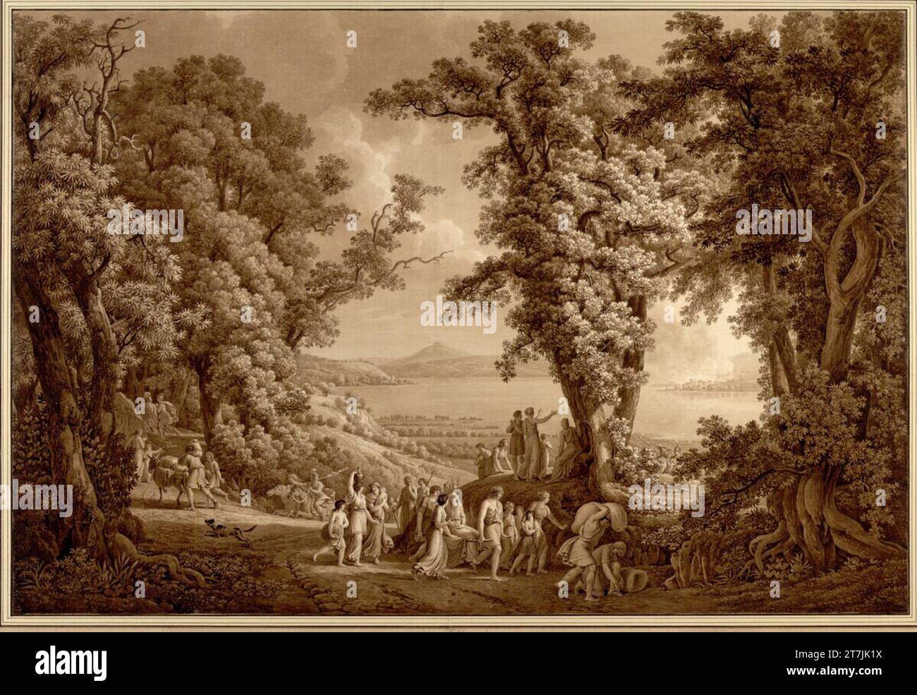 Johann August Nahl der Jüngere The escape of the Romans after the ...