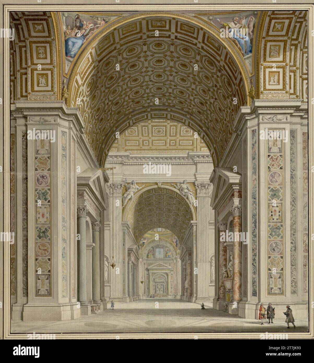 Francesco Pannini Insight into the left aisle of the Peterskirche ...