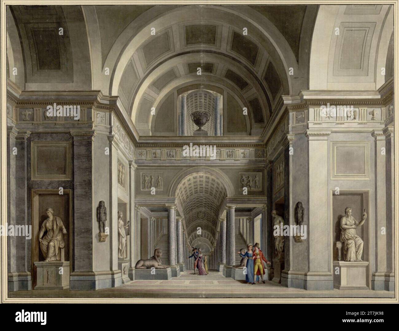 Vincenzo Feoli The sales of the boulevard (Scala Simonetti) in front of ...