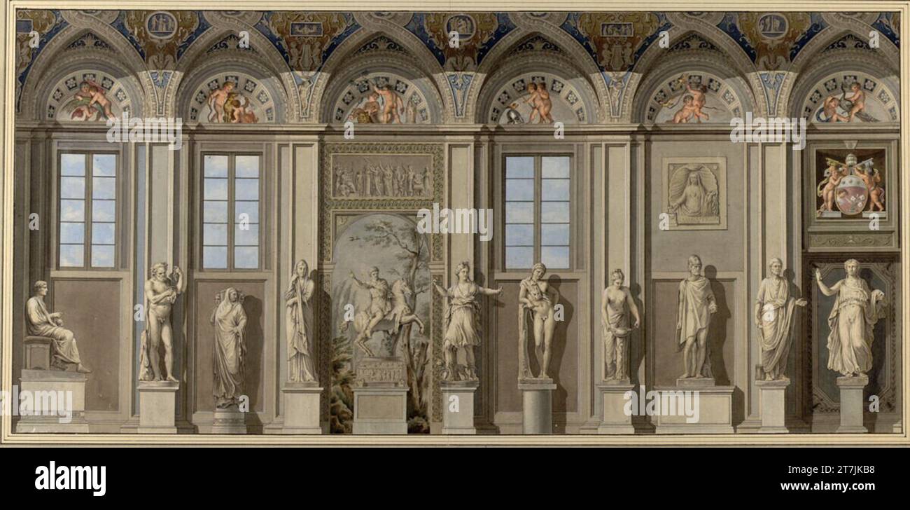 Vincenzo Feoli Side view on the left of the second part of the statue ...