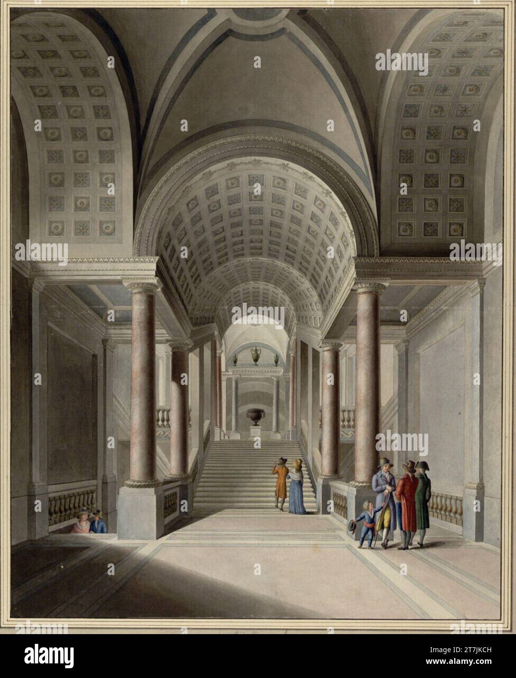 Vincenzo Feoli The lower part of the boulevard (Scala Simonetti) of the ...