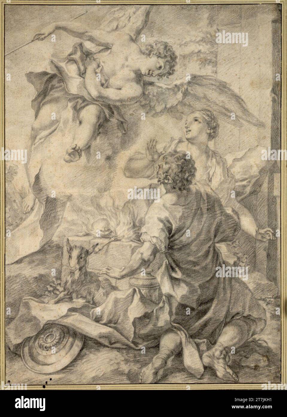 Anonym The angel appears Samson's parents (Richter 13, 9-19). Chalk ...