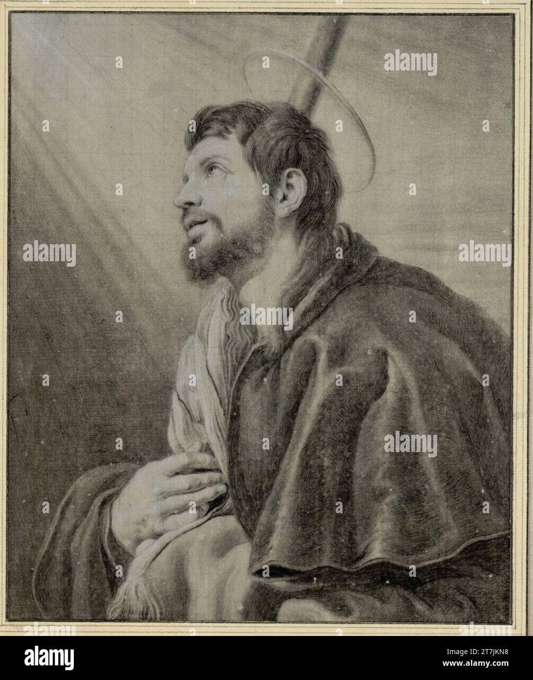 Jacopo Amigoni Jacobus major. Chalk; White grown; gray paper Stock ...