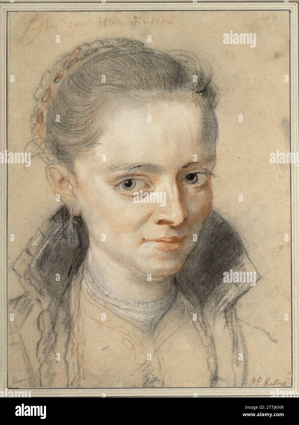 Peter Paul Rubens Susanna Fourment. Black chalk and reddish, heighted ...