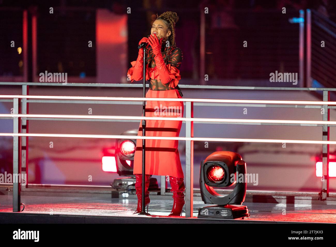 Las Vegas, United States. 15th Nov, 2023. Andrea Day performs during an ...