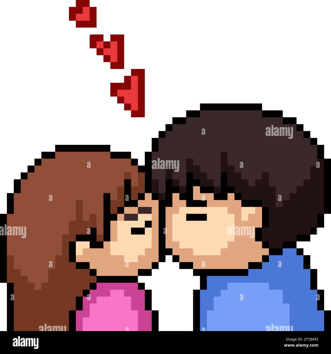 Young couple kissing white background Stock Vector Images - Alamy