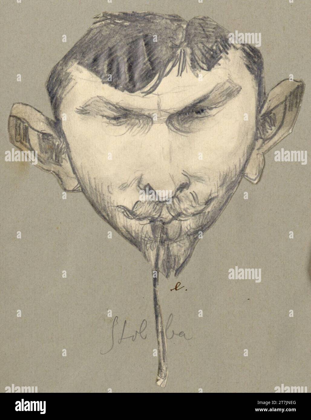 Johann Victor Krämer Stolba. Pencil Stock Photo - Alamy