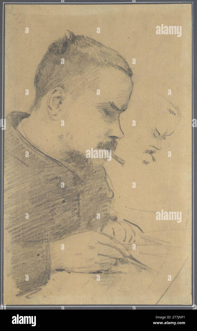 Johann Victor Krämer Lenz, drawing. Pencil Stock Photo - Alamy