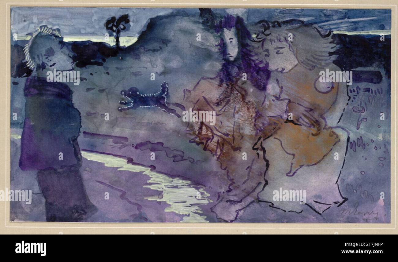 Maximilian Lenz Color joke in blue and violet. Watercolor Stock Photo ...