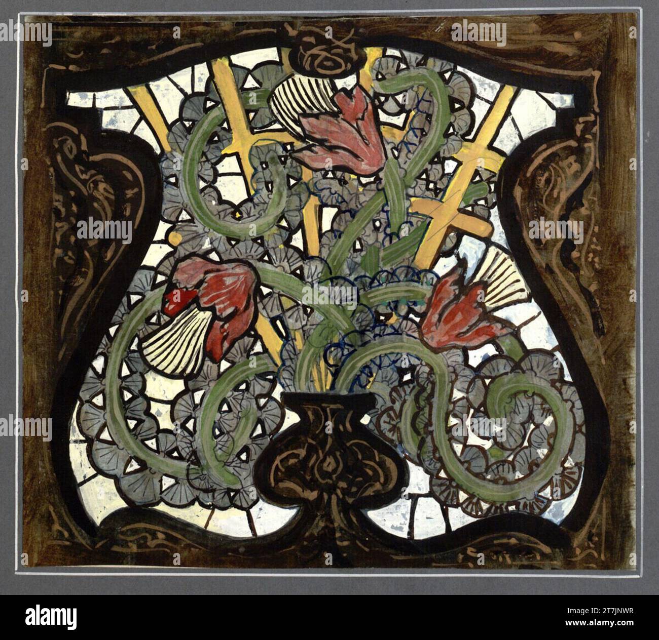 Alfred Roller Draft for a stained glass. Watercolor Stock Photo - Alamy