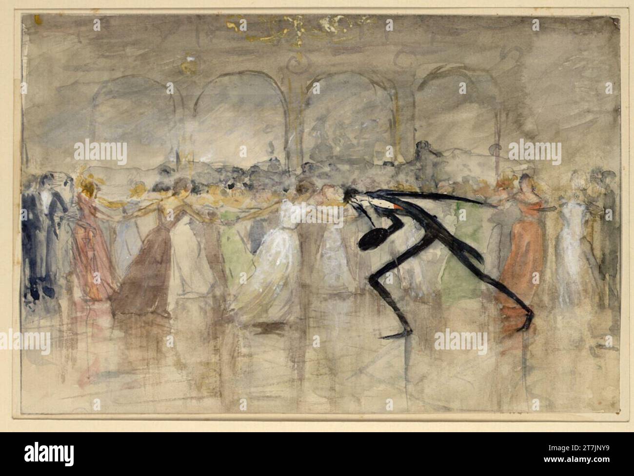 Ludwig Sigmundt Reisinger in the ballroom. Watercolor Stock Photo - Alamy