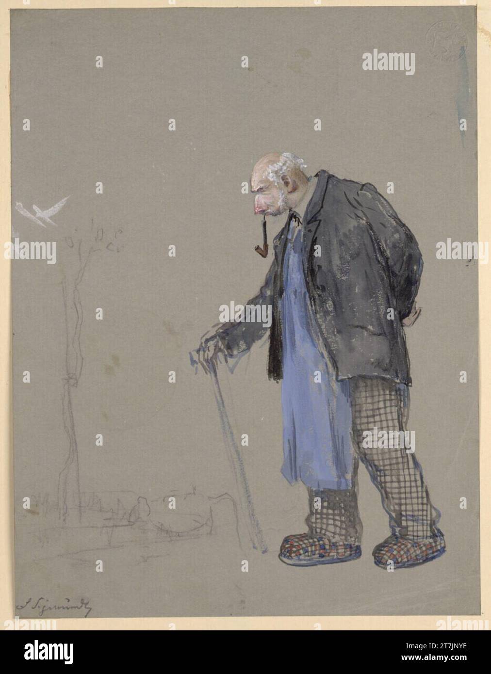 Ludwig Sigmundt Stolba as an old man. Cover color Stock Photo - Alamy