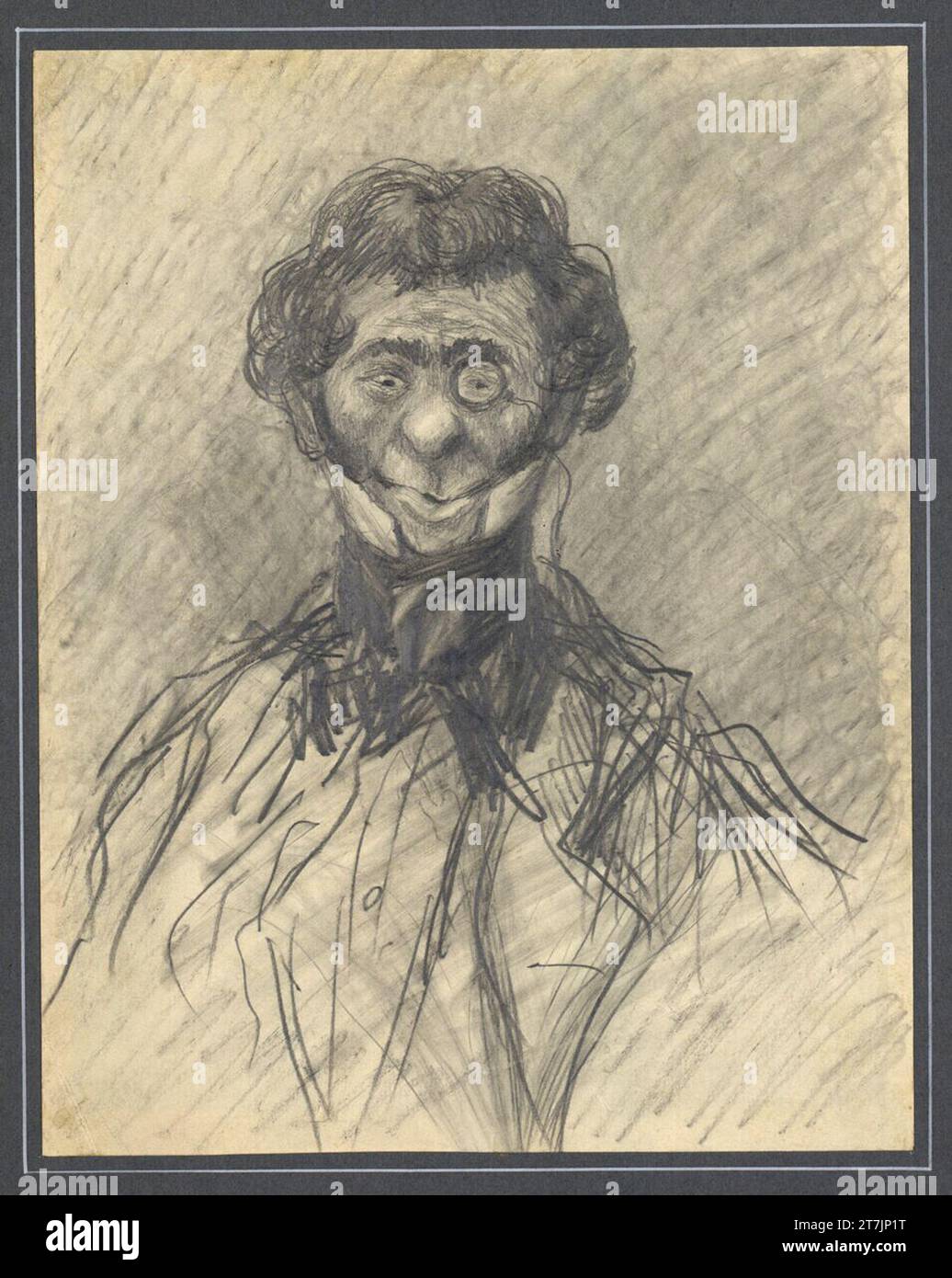 Leopold Stolba Lord with father murderer and Monokel. Pencil Stock ...