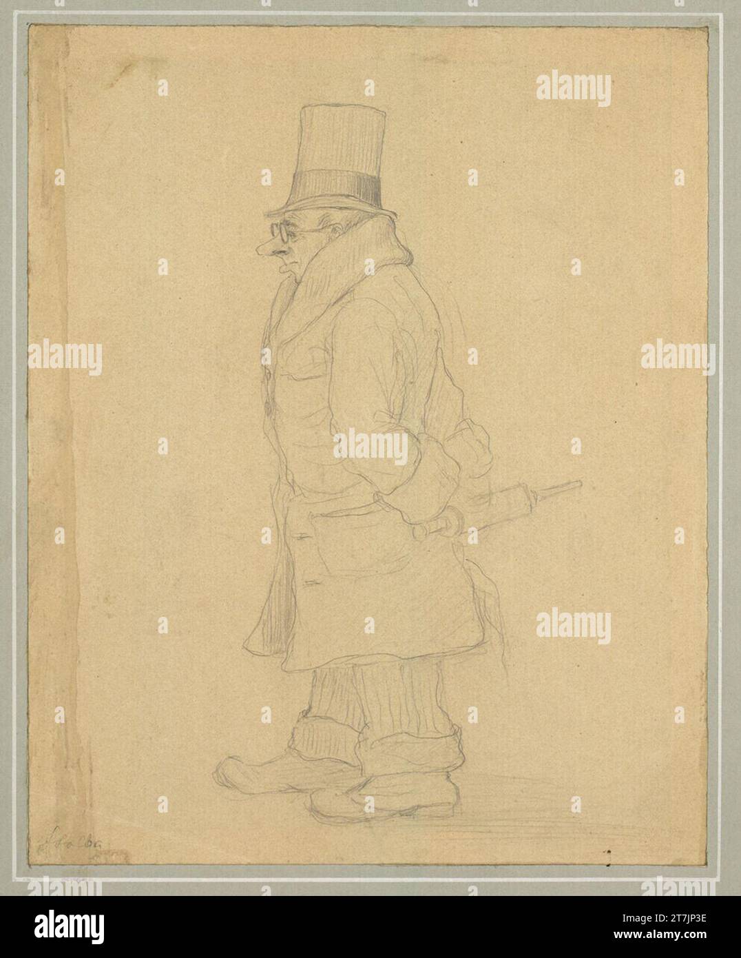 Leopold Stolba The doctor. Pencil Stock Photo - Alamy