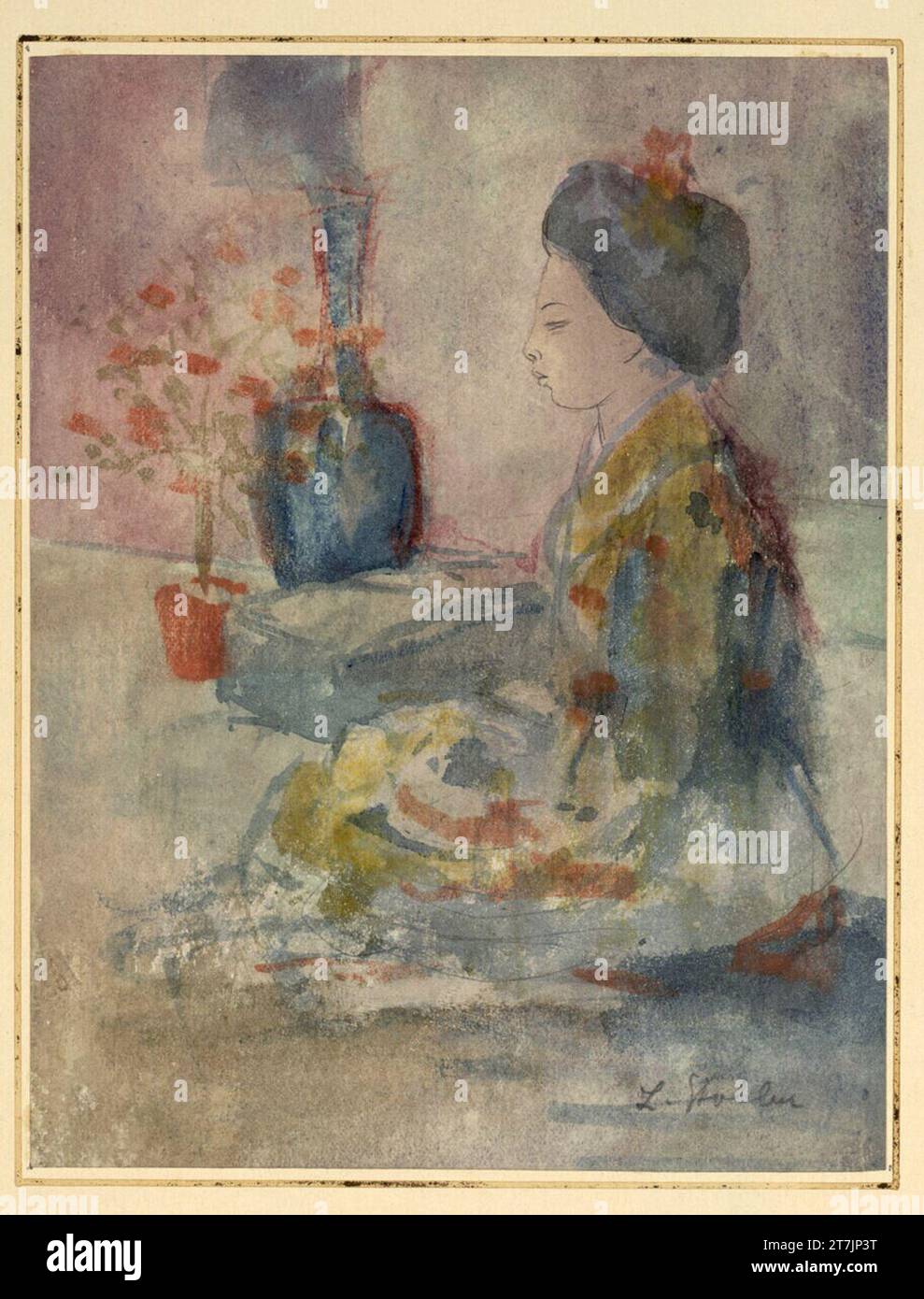 Leopold Stolba Japanese. Watercolor Stock Photo - Alamy