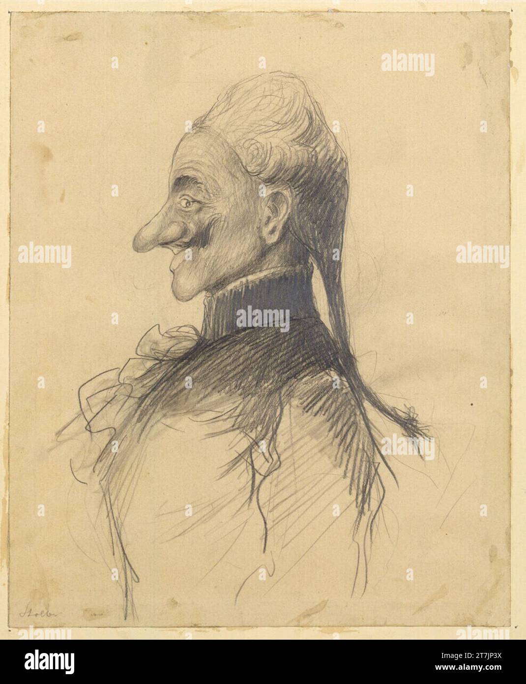 Leopold Stolba Lord with braid. Pencil Stock Photo - Alamy