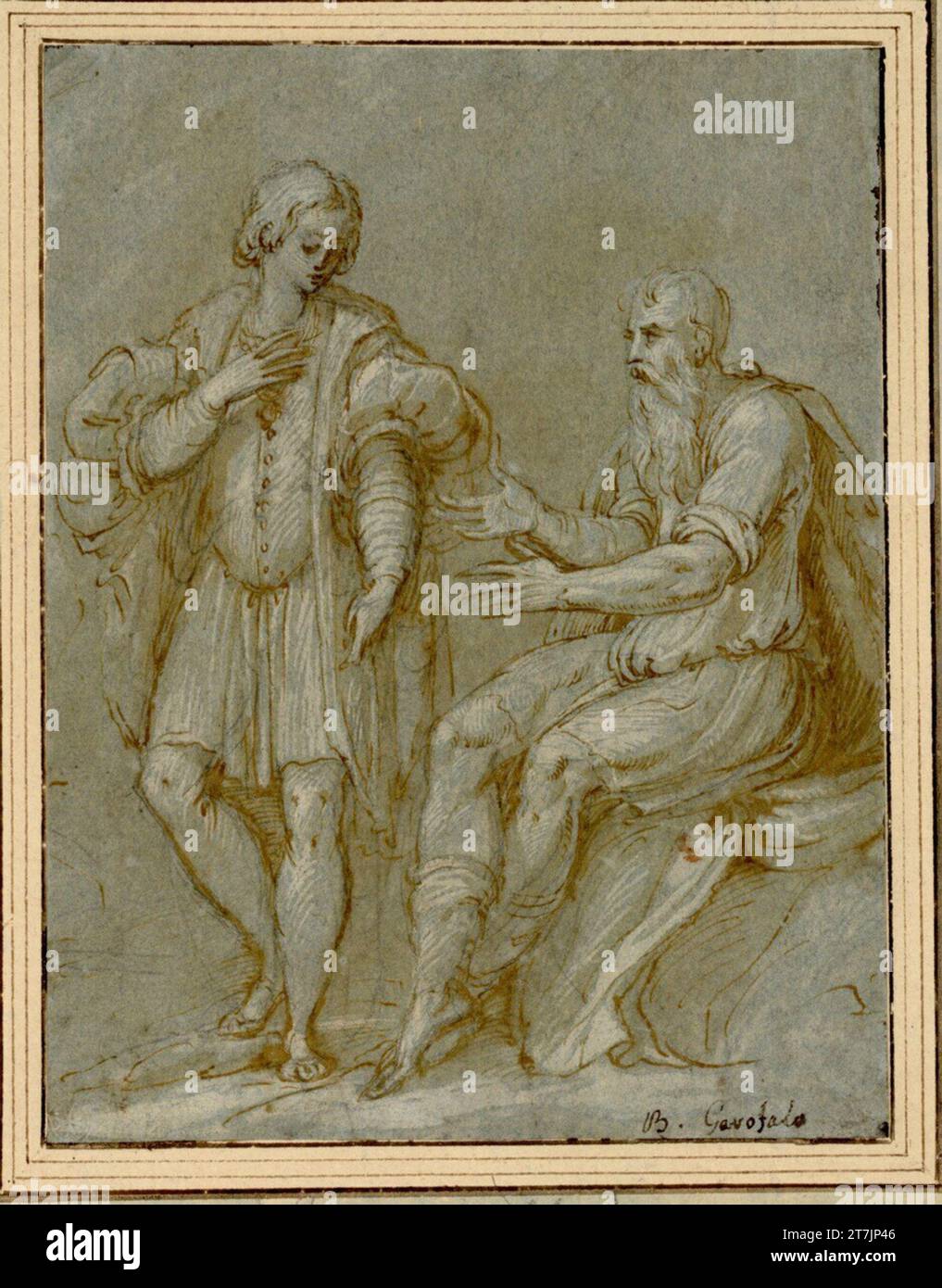 Benvenuto Tisi An antique of wasted old people sitting to the left in ...