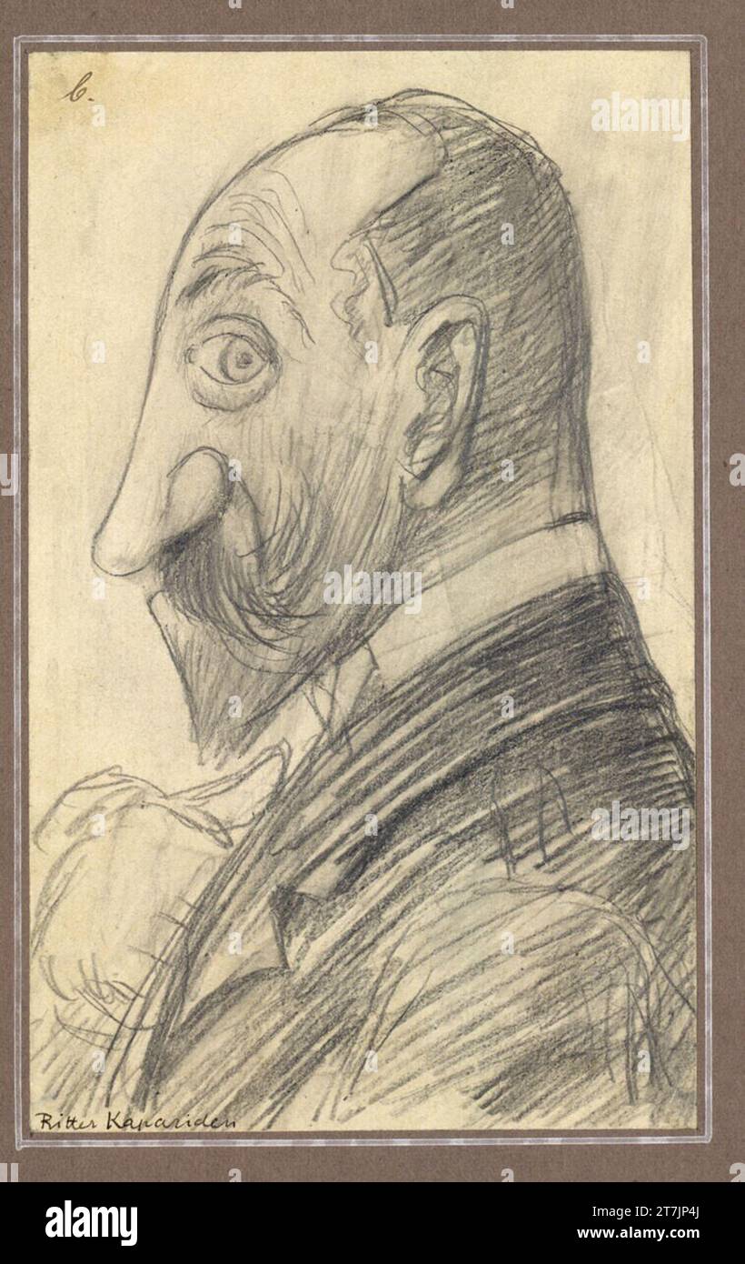 Leopold Stolba Ritter Kasparides. Pencil around 1893 Stock Photo - Alamy