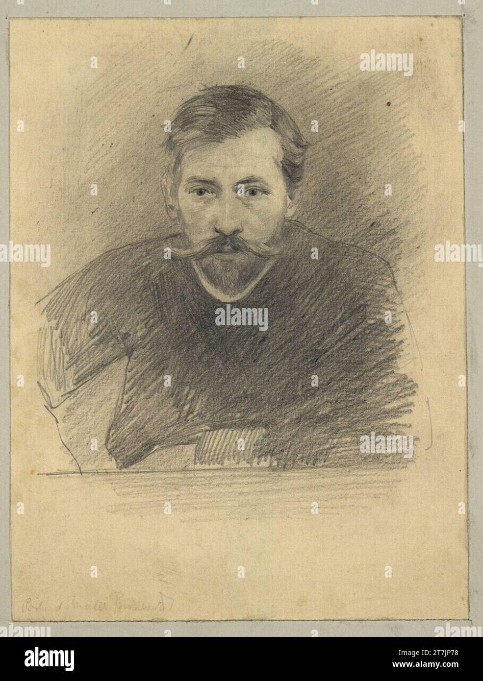 Anonym Portrait of the painter Bullhard?. Pencil Stock Photo - Alamy
