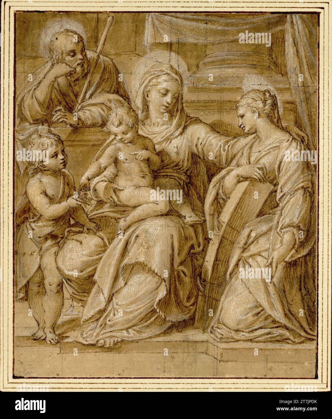 Giovanni Battista Ramenghi (The Younger) Marriage of St. Katharina ...