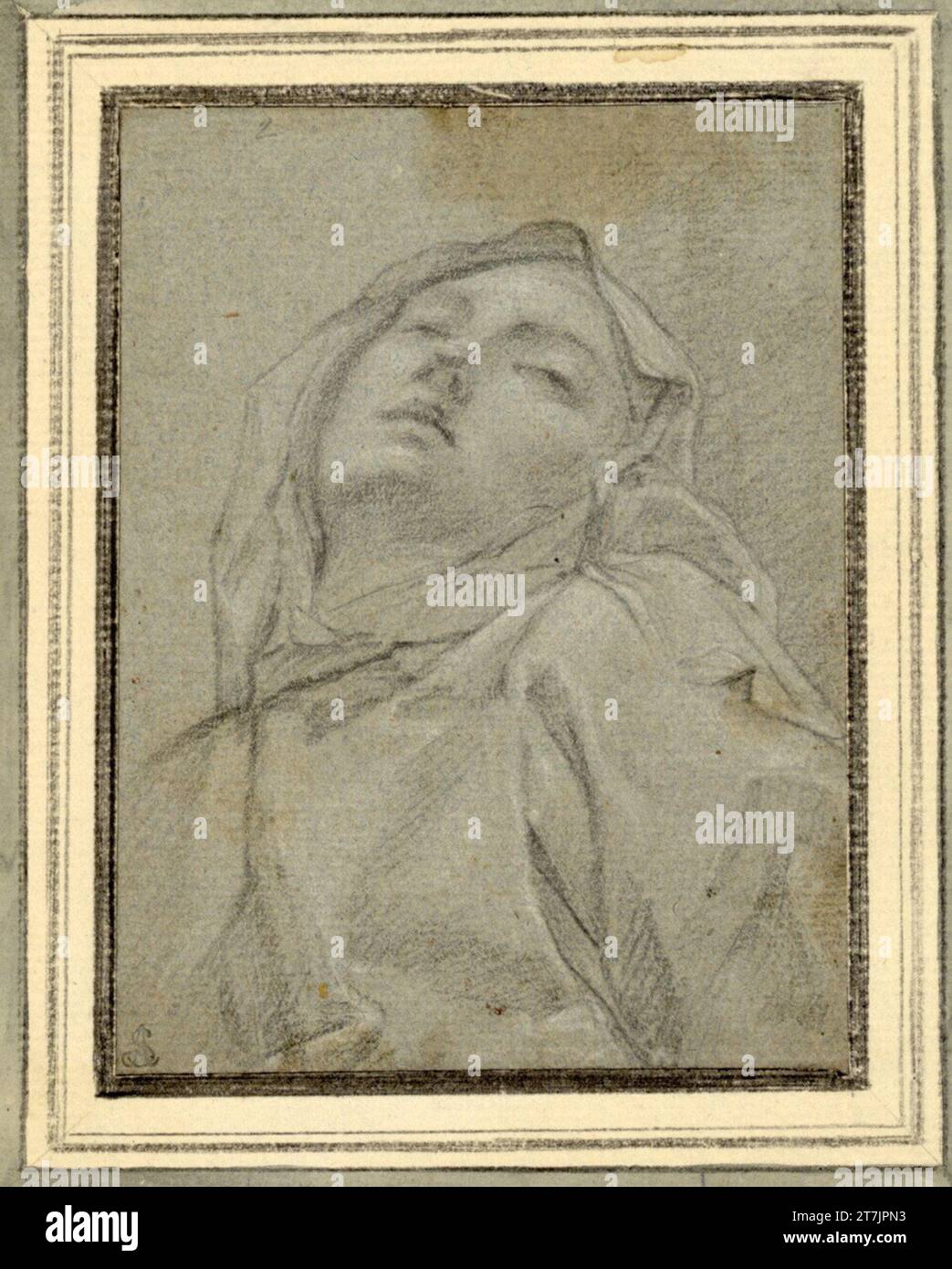 Anonym Half -length portrait of the Holy Teresa , The head inclined ...