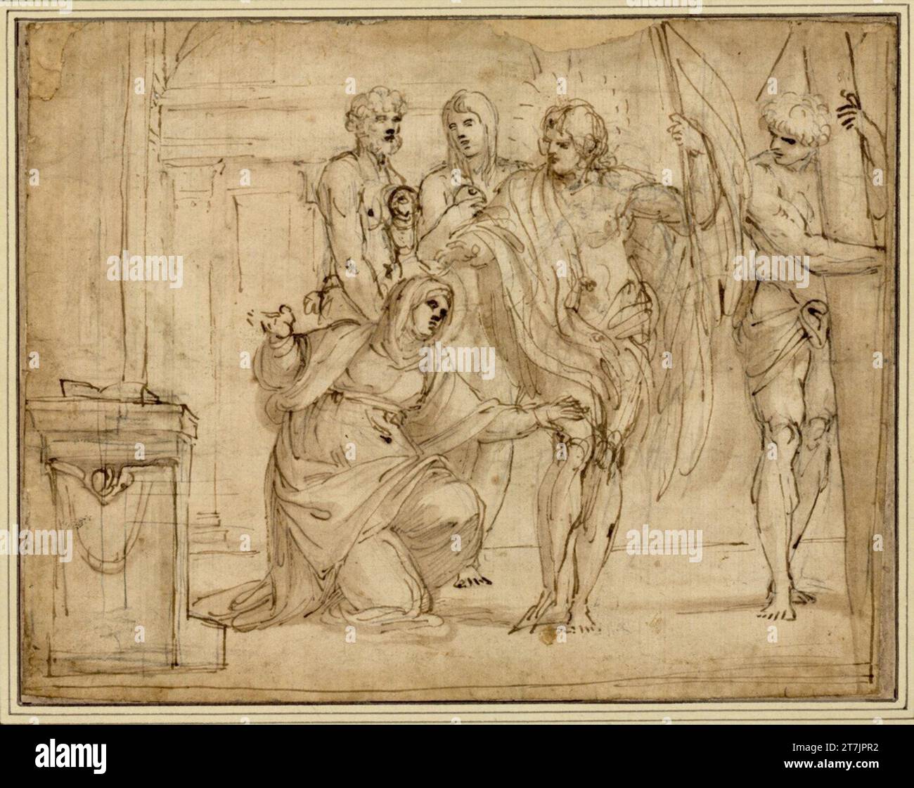 Annibale Carracci Christ, accompanied by the limbus, appears to his ...