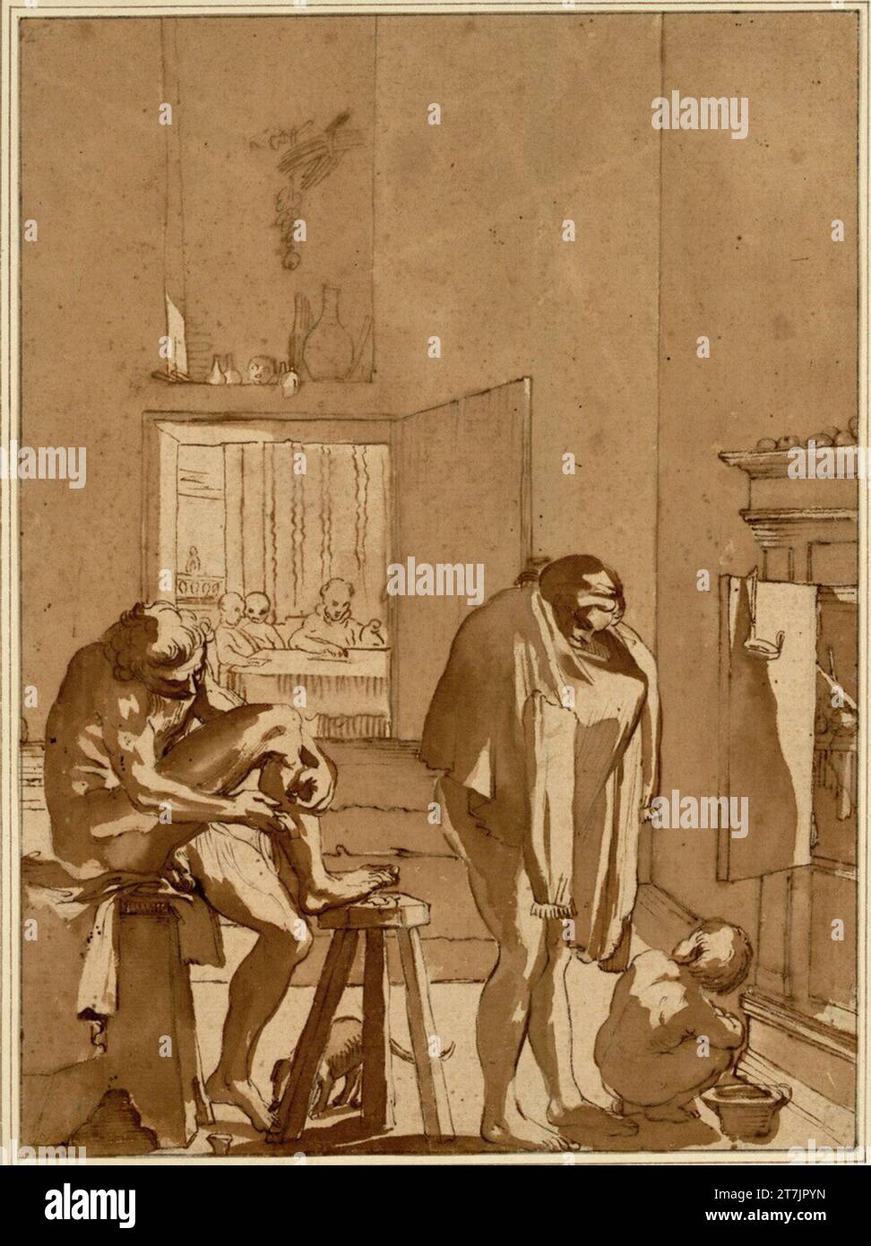Three figures in a room hi-res stock photography and images - Alamy