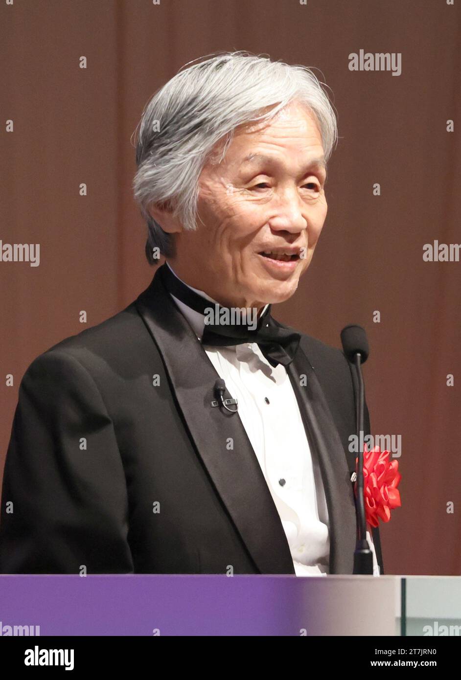 Tokyo, Japan. 16th Nov, 2023. Japanese scientist Masato Sagawa delivers ...