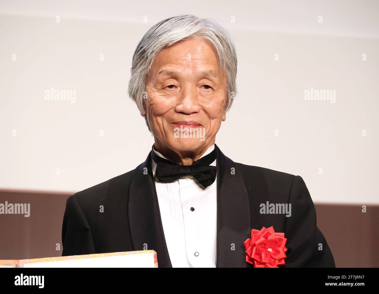 Tokyo, Japan. 16th Nov, 2023. Japanese scientist Masato Sagawa receives ...