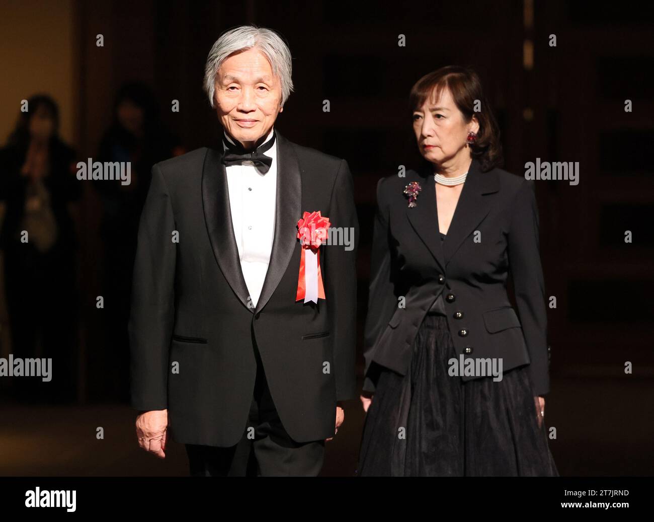 Tokyo, Japan. 16th Nov, 2023. Japanese scientist Masato Sagawa (L ...