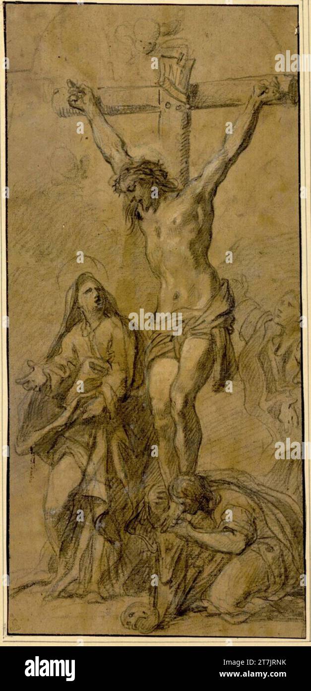 Alessandro Tiarini Christ on the cross with Maria, Magdalena and ...