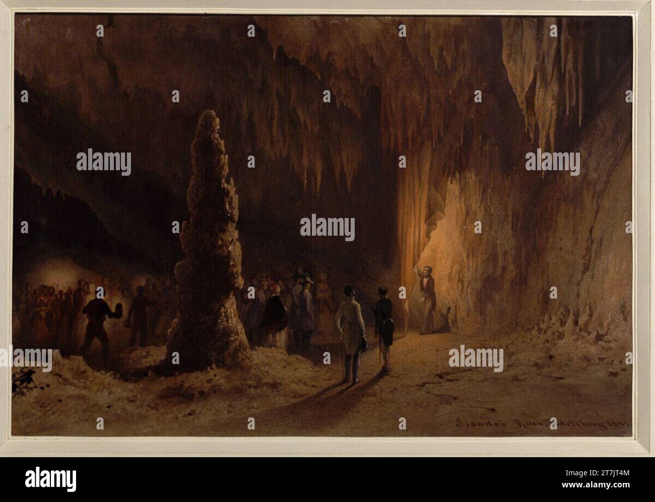 Leander Russ Visiting the emperor in the Adelsberger Grotte ...