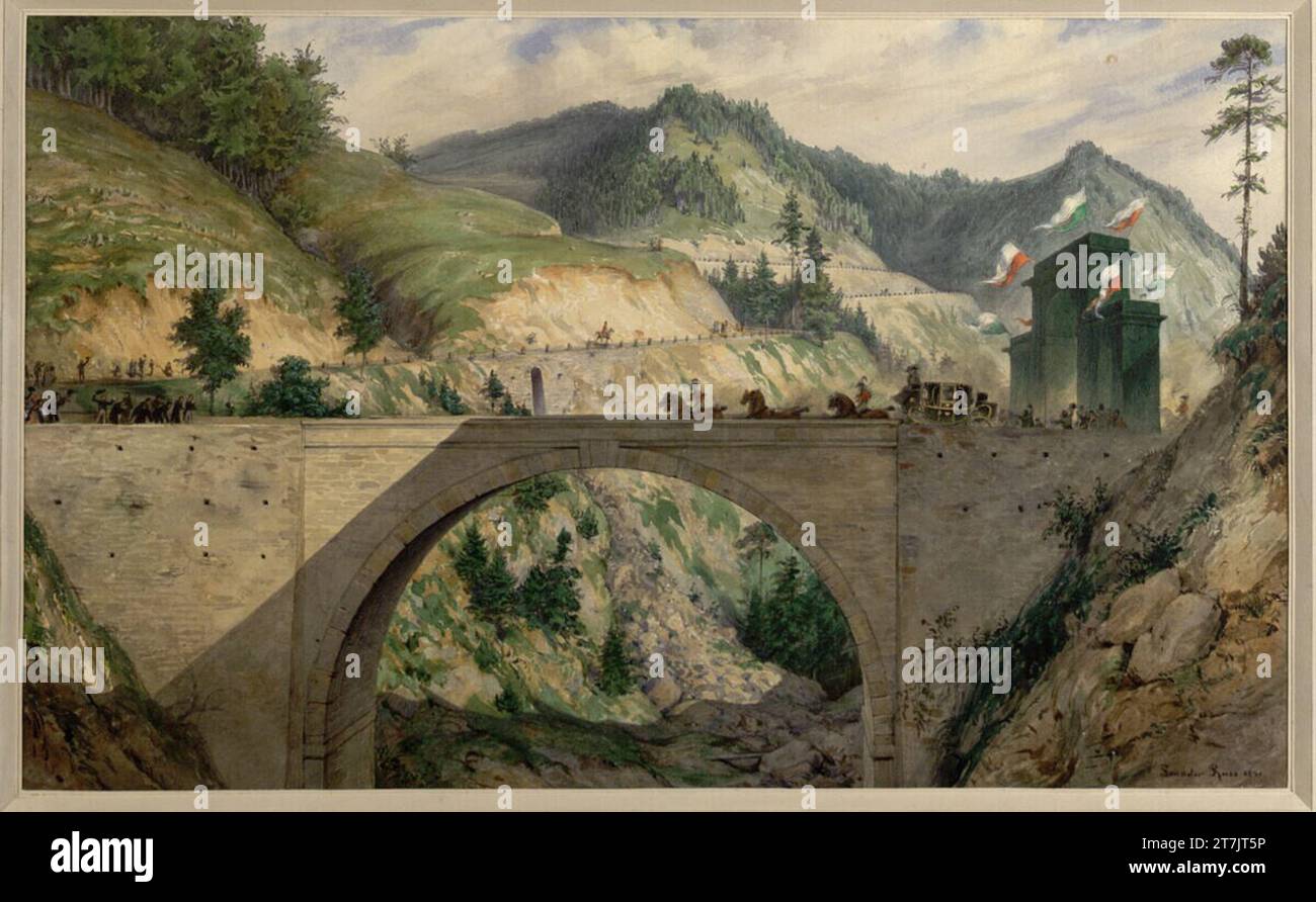 Leander Russ Opening of the Semmering route by Emperor Ferdinand ...