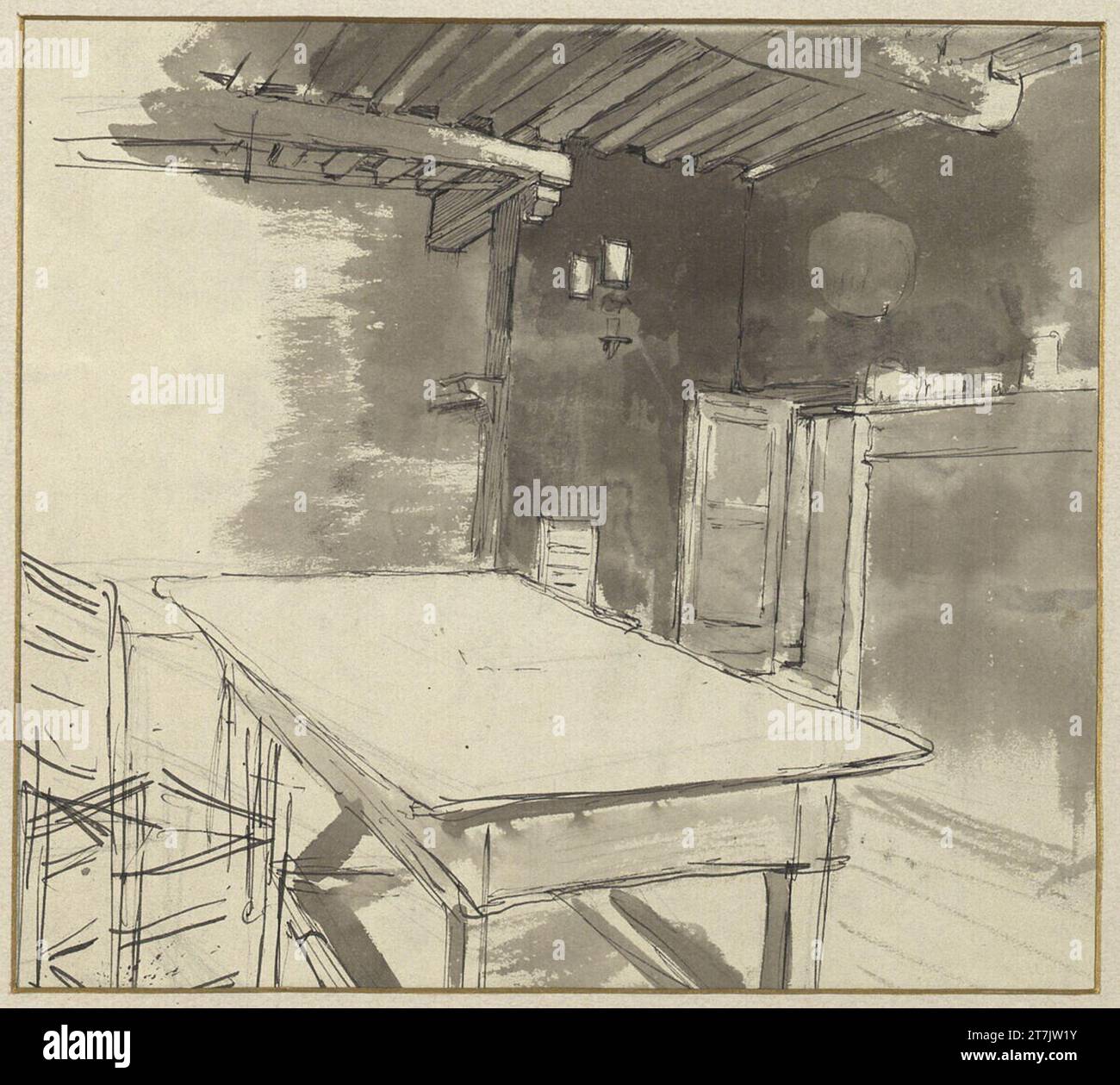 August Xaver Karl von Pettenkofen Illustration to Gil Blas. Ink ...