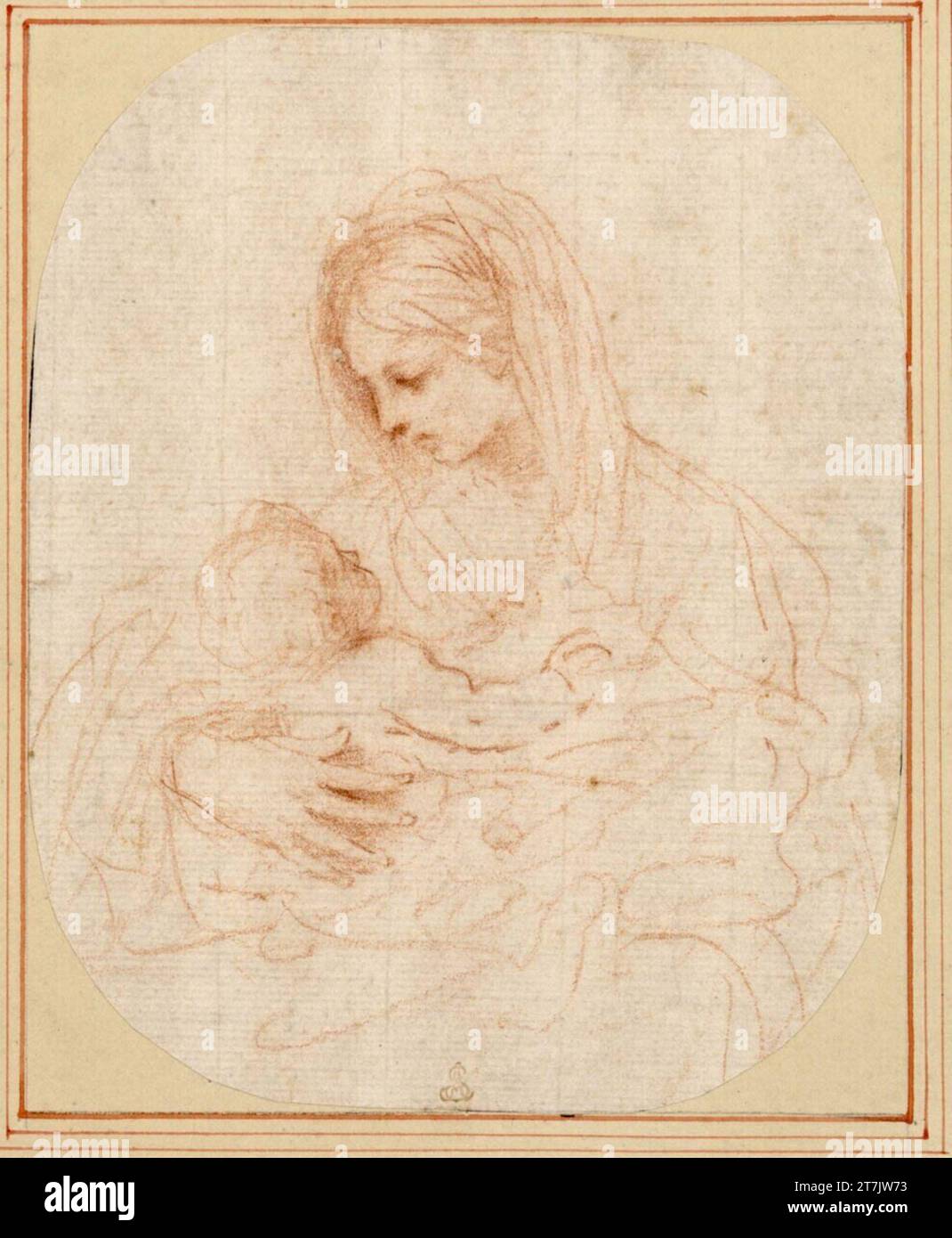 Giovanni Francesco Barbieri gen. il Guercino Sitting Maria in a half ...