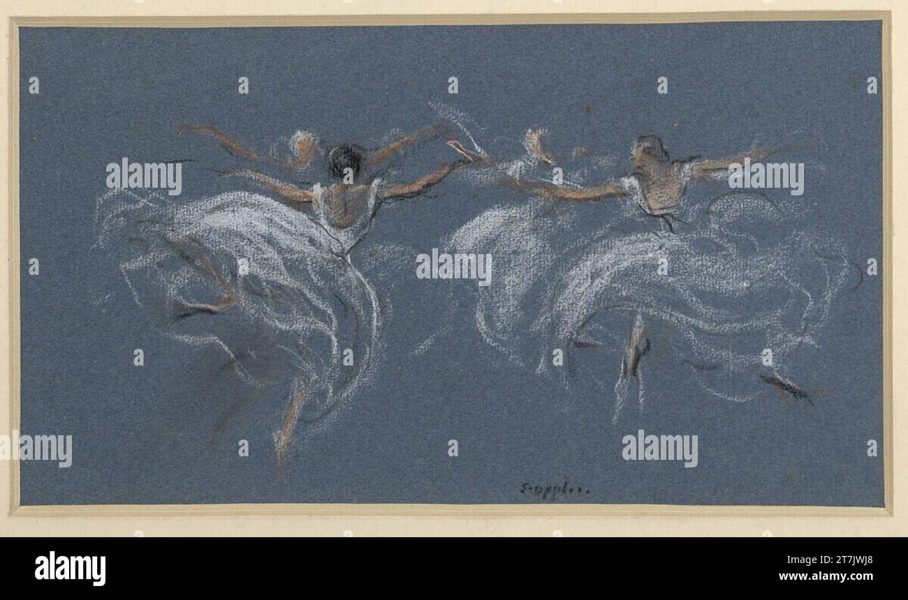Ernst Oppler Four dancers of the Russian ballet. Reddish, black and ...