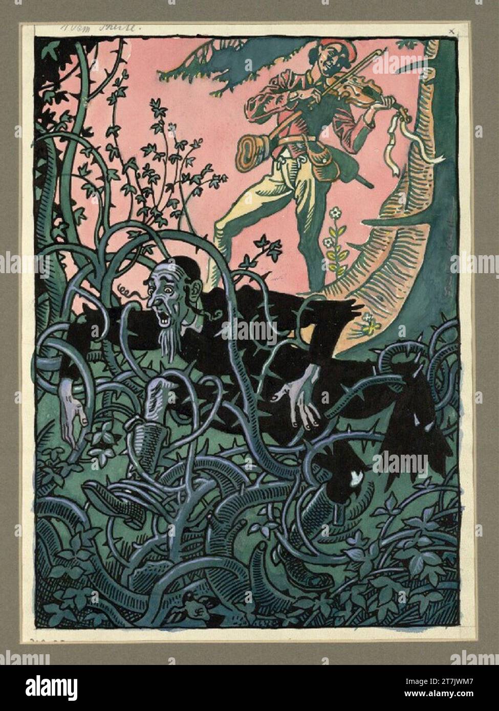 Franz Wacik The brave tailor, fairy tale illustration. Ink, cover ...
