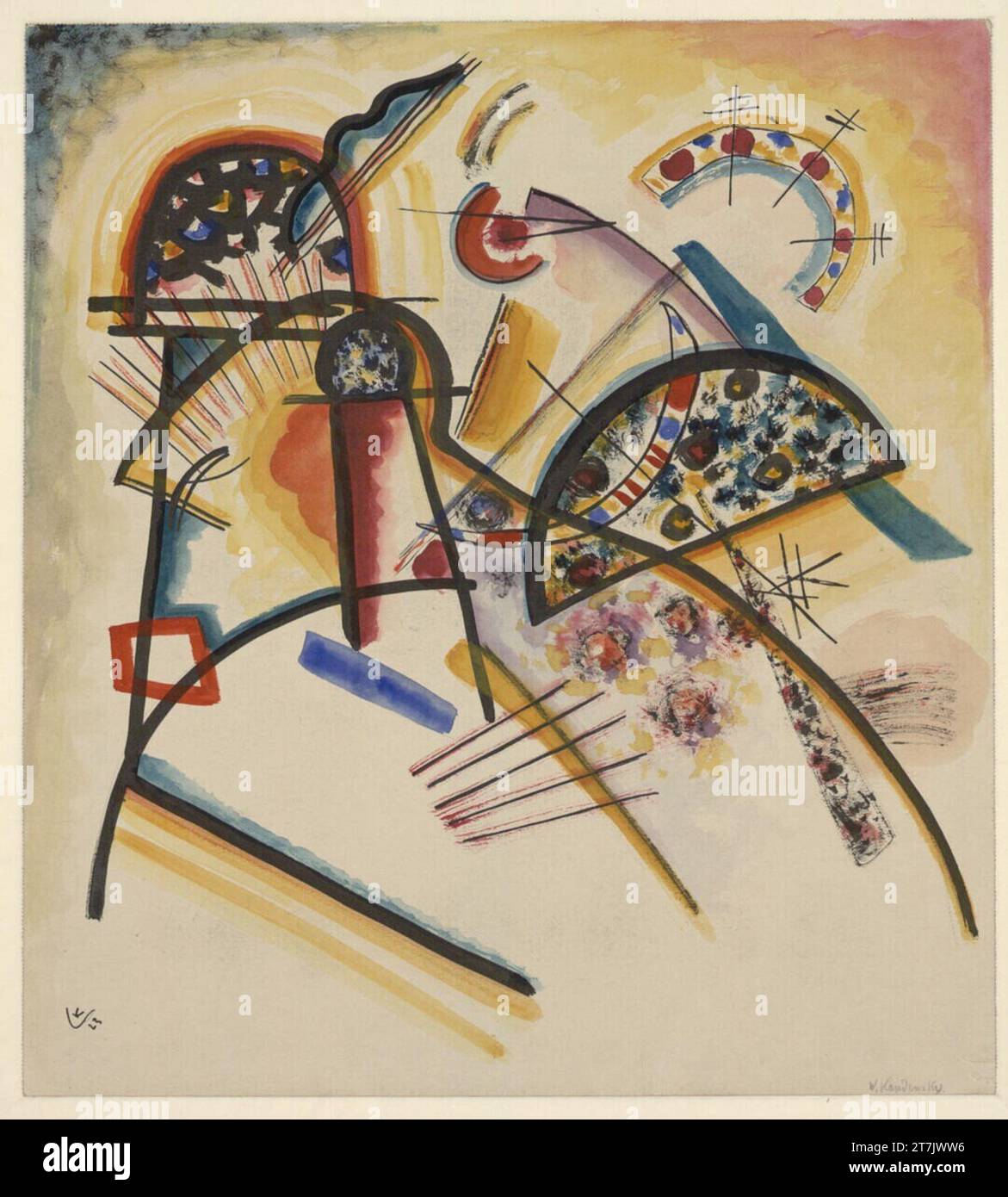 Wassily Kandinsky Composition (prevailing red, yellow, black ...
