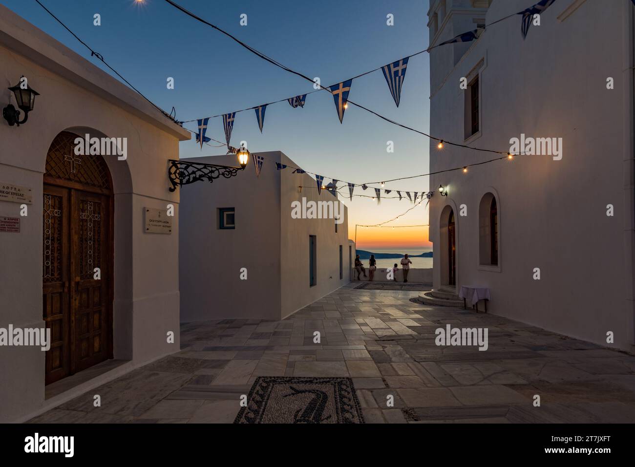 Chora milos sunset hi-res stock photography and images - Alamy