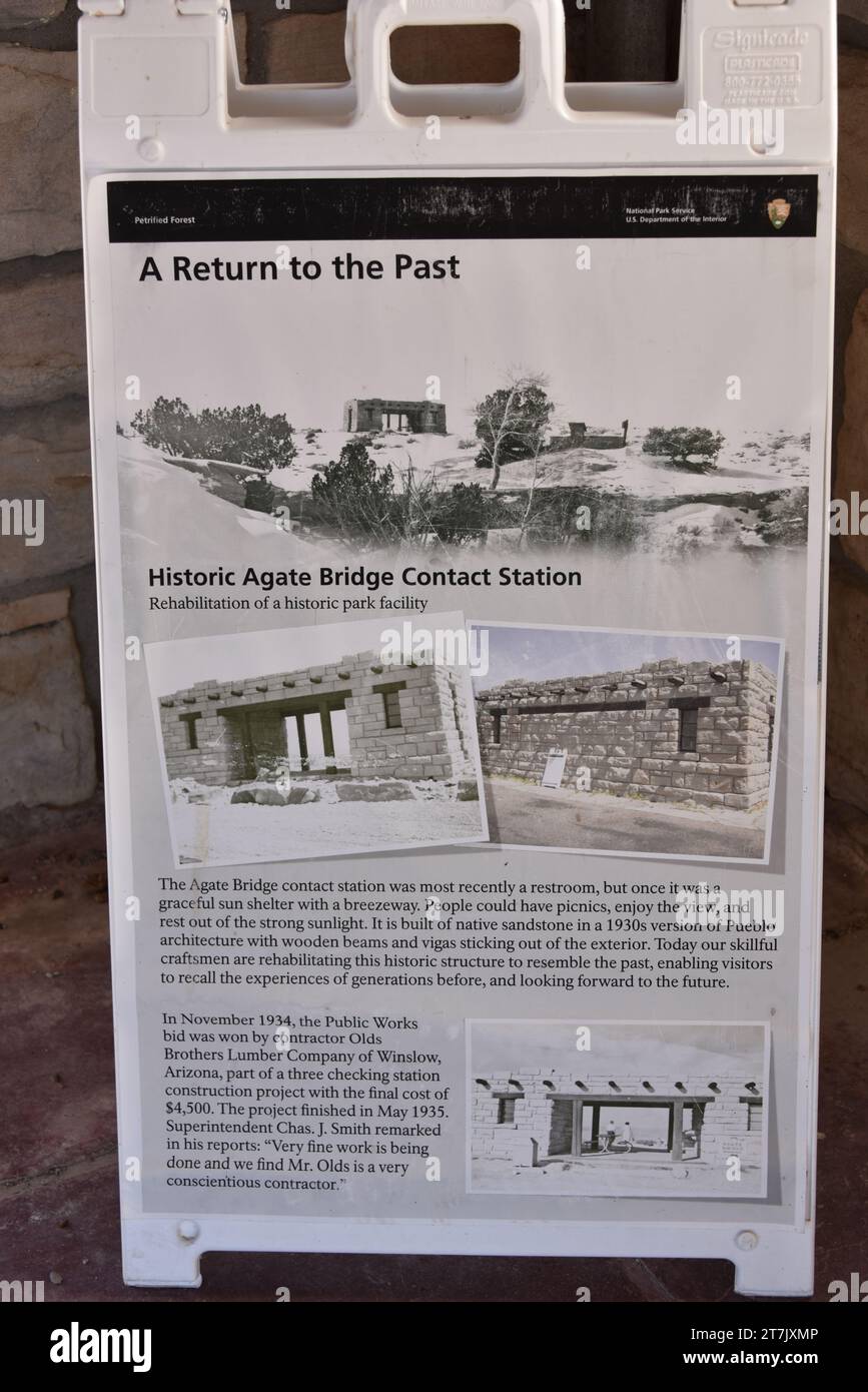 Petrified Forest National Park. AZ. USA. 10/17/2023. Agate Bridge ...