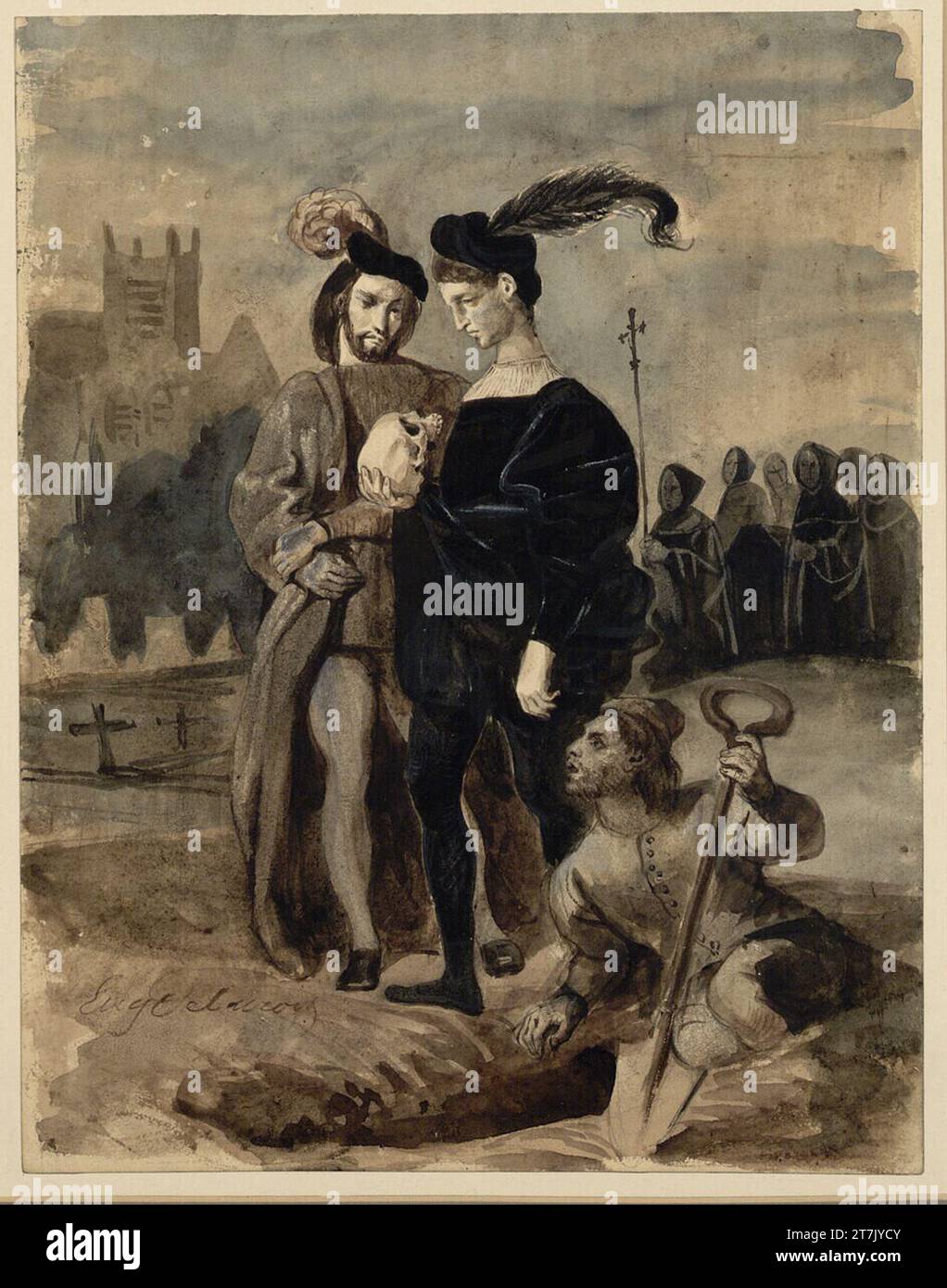 Hamlet and horatio in the cemetery hi-res stock photography and images ...