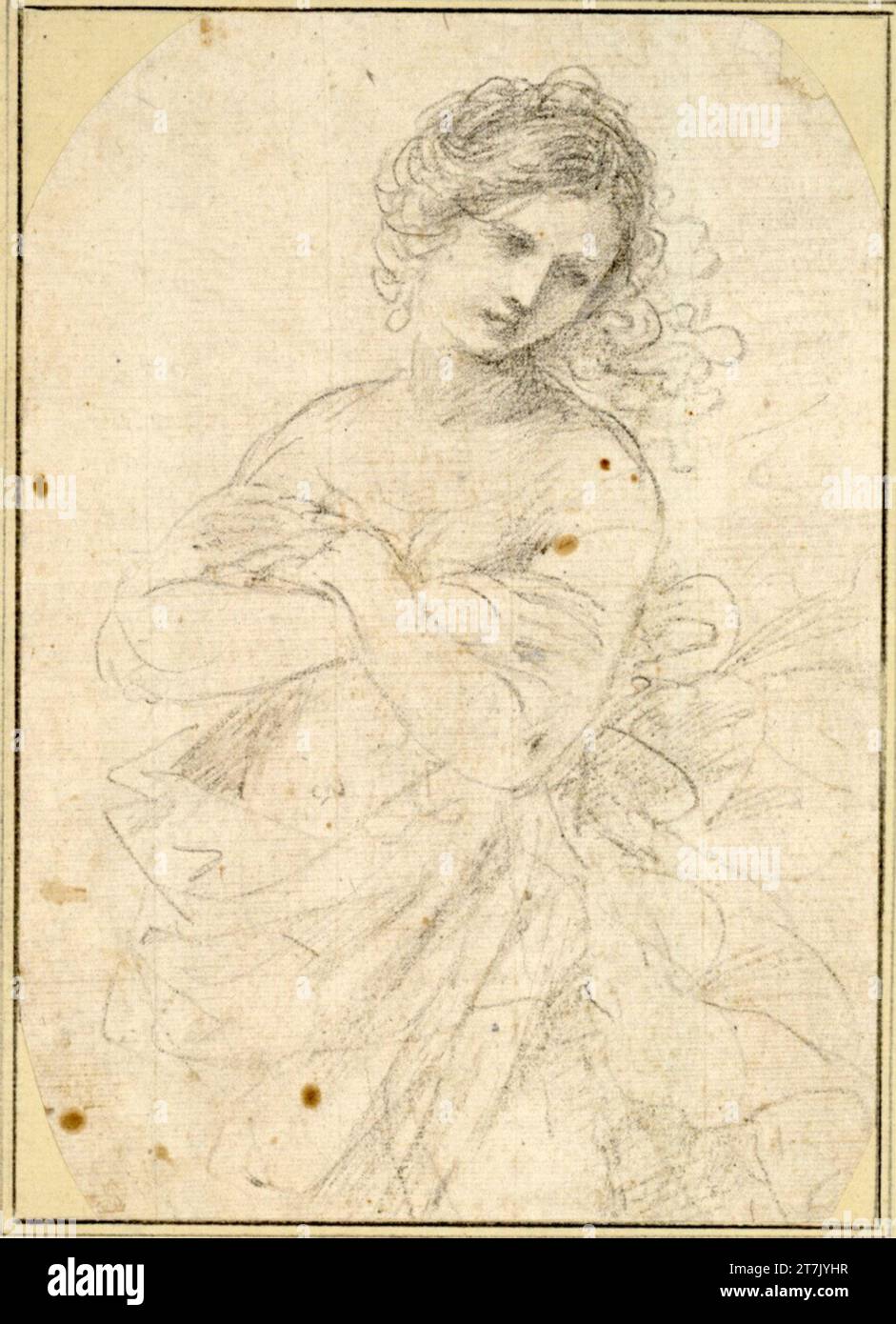 Giovanni Francesco Barbieri gen. il Guercino Female half -figure, his ...