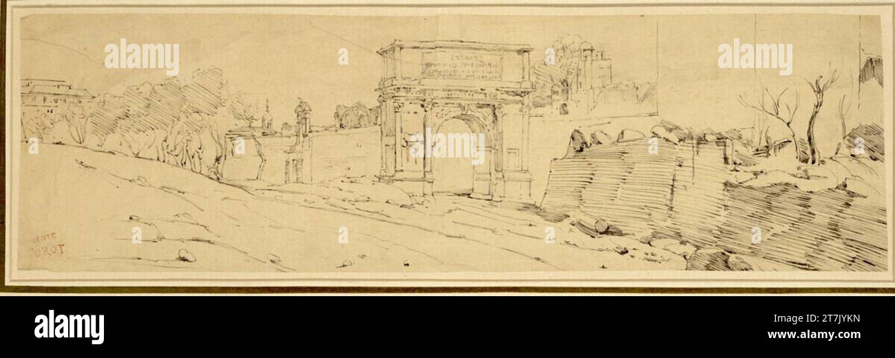 Jean-Baptiste Camille Corot The Roman Forum with the Titus sheet and ...