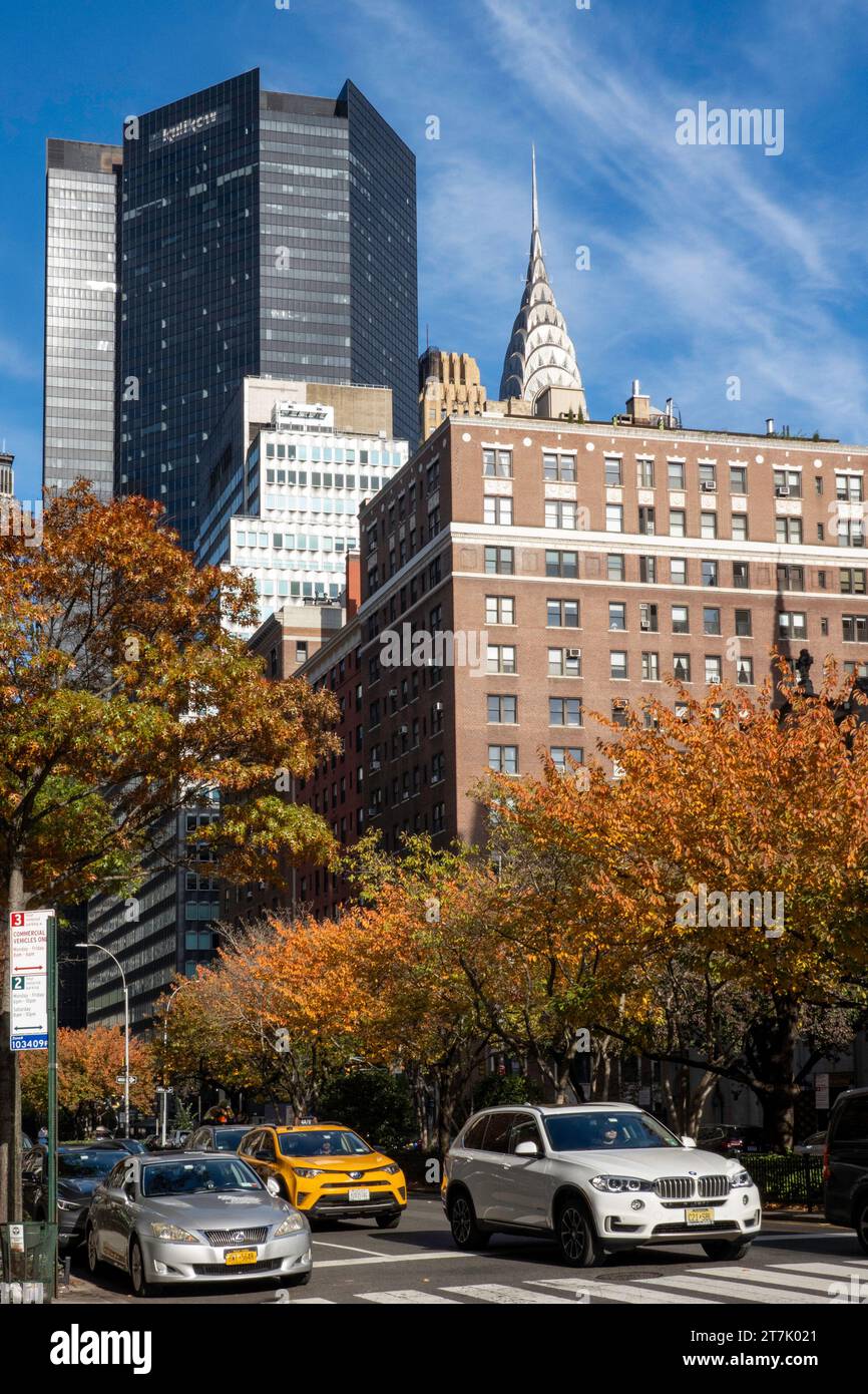 Office buildings as seen from Park Avenue in Murray Hill on a crisp ...